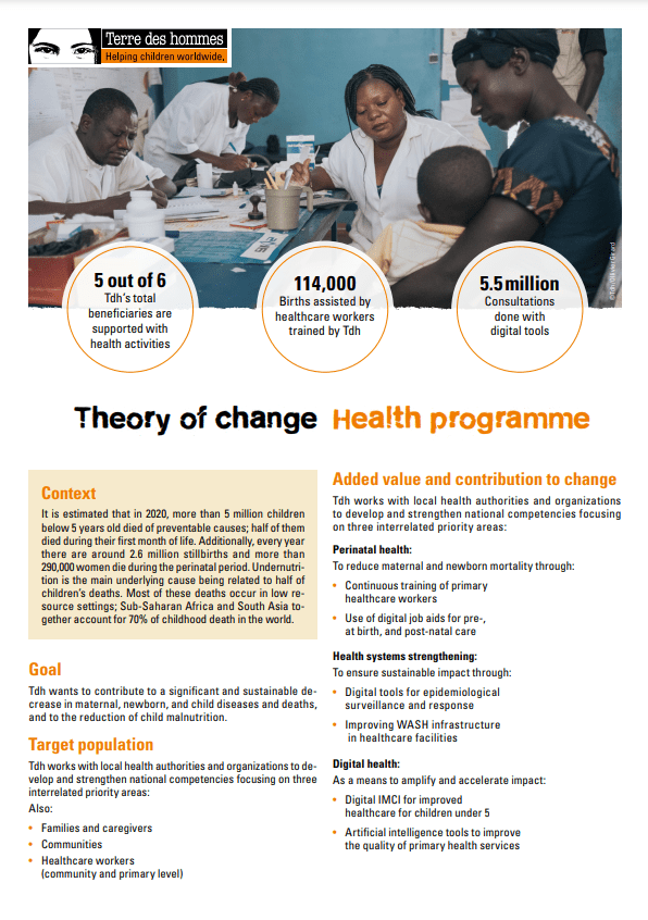 Theory of change - Health Programme | Terre des hommes