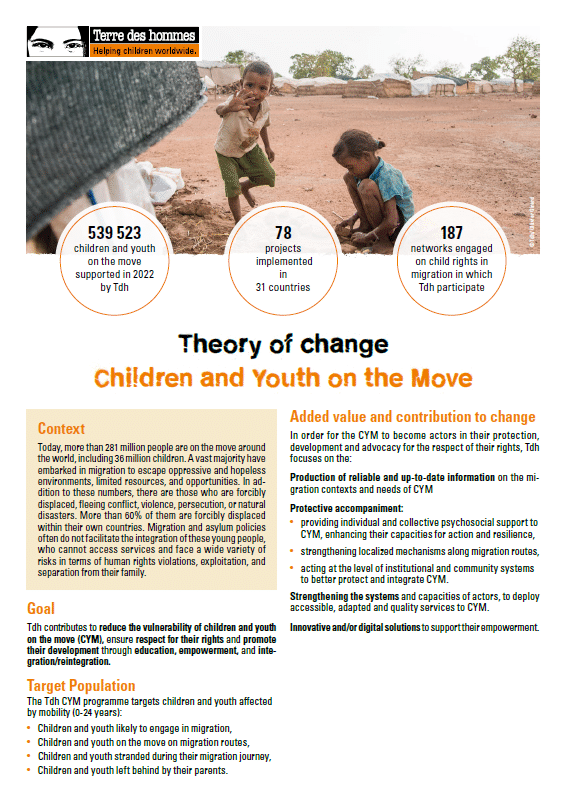 Theory of change - Children and Youth on the Move | Terre des hommes